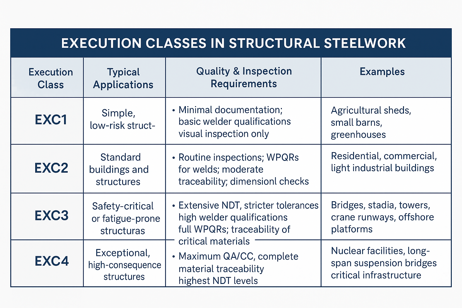Execution Classes in Structural Steelwork - Product Development Engineers Ltd